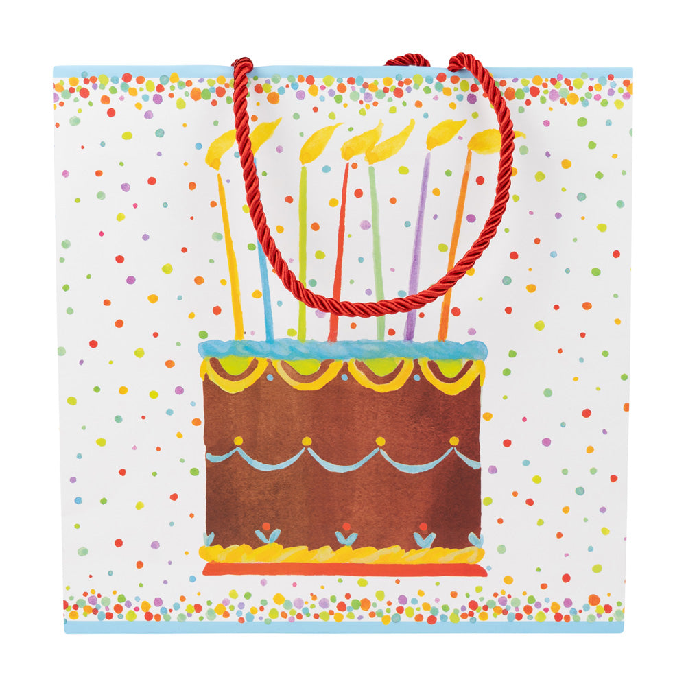 Birthday Cake Med Square Size 9-3/4 X 9-3/4 X 4 – Caspari Europe
