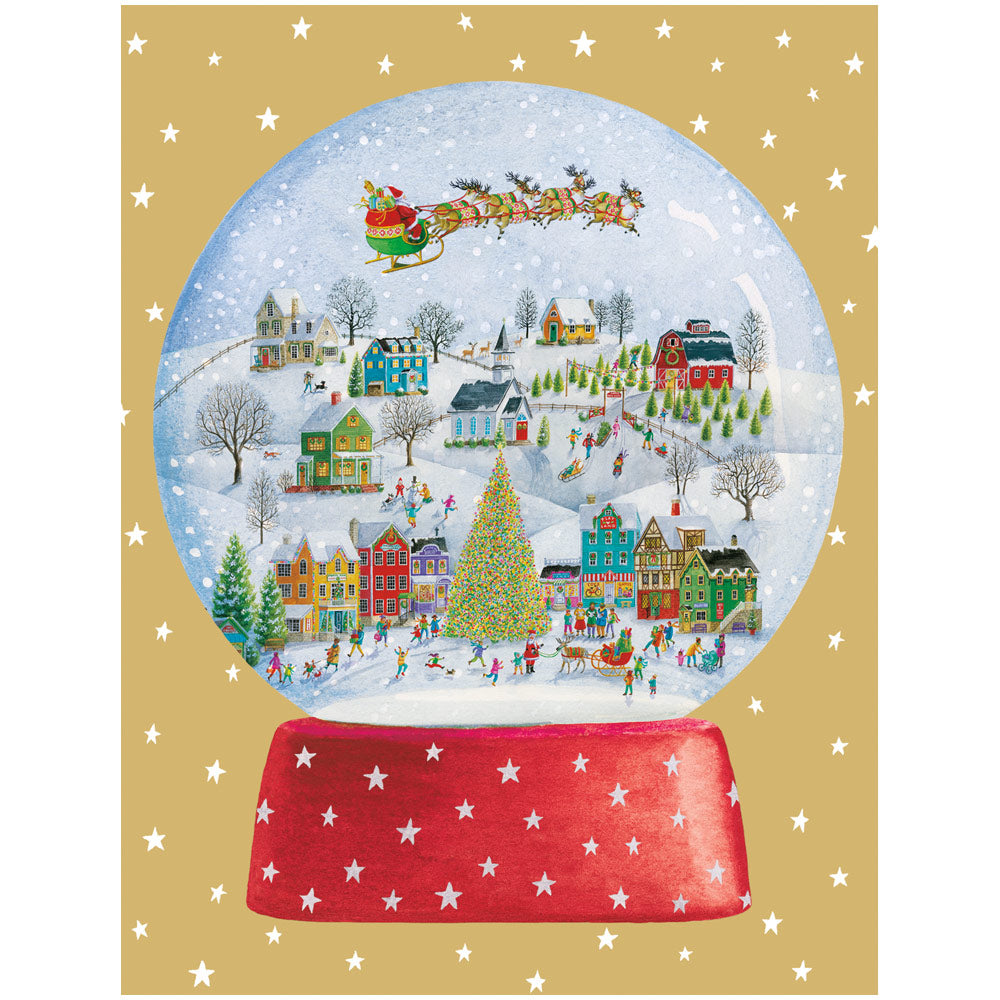Winter Village Snowglobe Holiday Cards, BLANK in Cello Pack - 5 cards ...