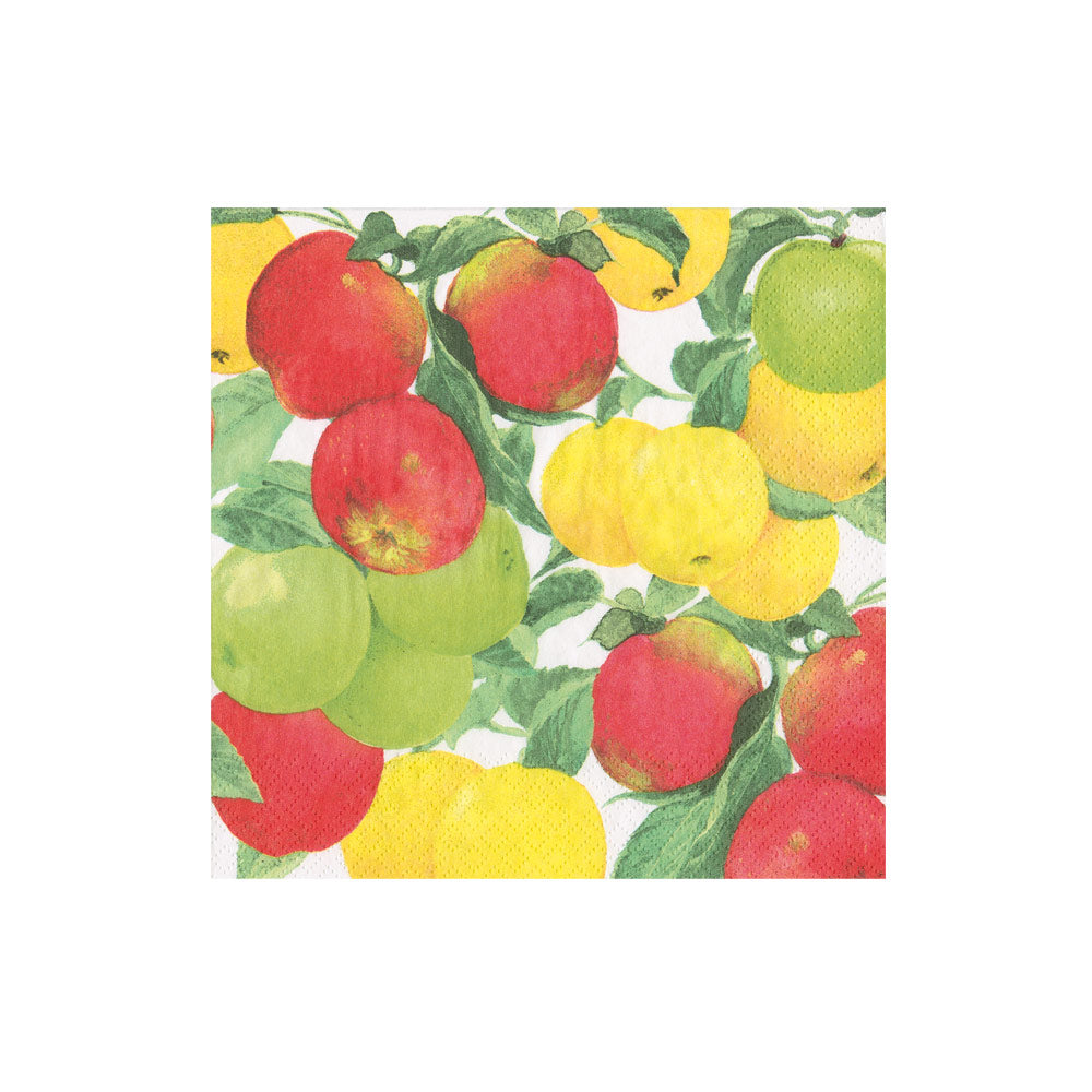 Apples Boxed Cocktail Napkins - 40 Per Box – Caspari Europe