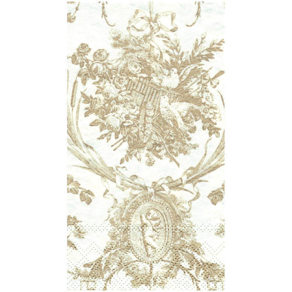 Romantic Toile Gold Guest Towel – Caspari Europe