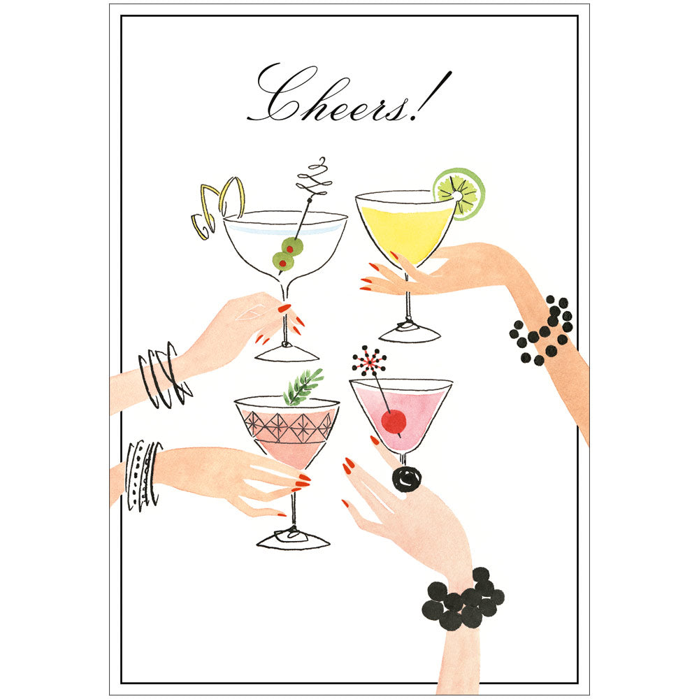 Cheers Cocktails Birthday Greeting Card - 1 card with envelope ...
