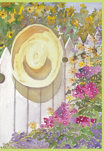 Hat In A Garden Retirement Greeting Card - 1 card with envelope ...